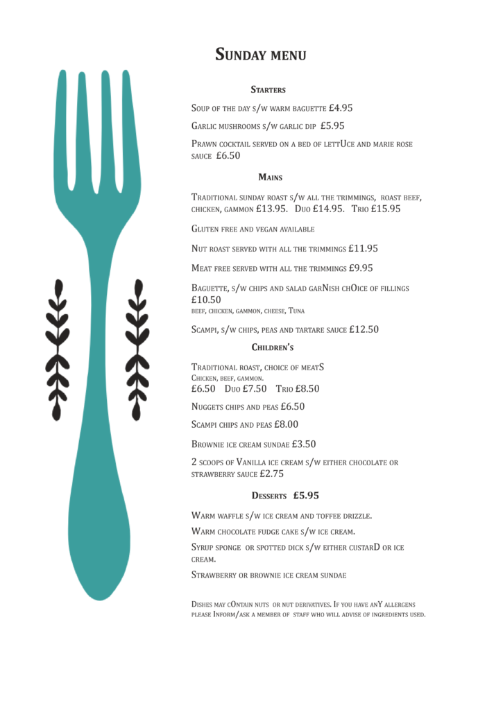 Menu – The Old Ship